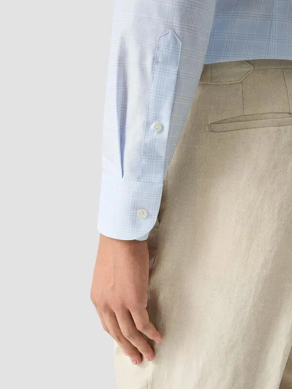 Eton Check Cotton-linen Slim-fit Shirt