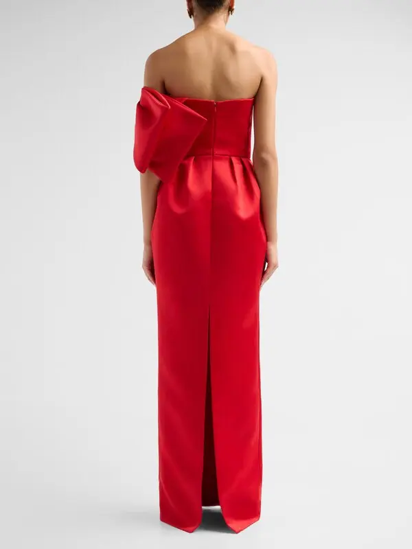 Prabal Gurung Satin Silk One-shoulder Column Gown