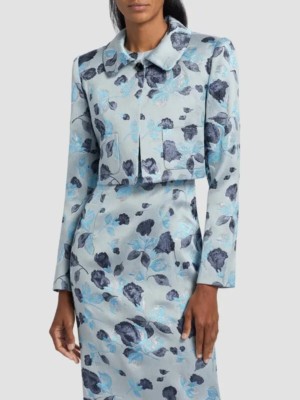 Prabal Gurung Floral Jacquard Bolero Jacket