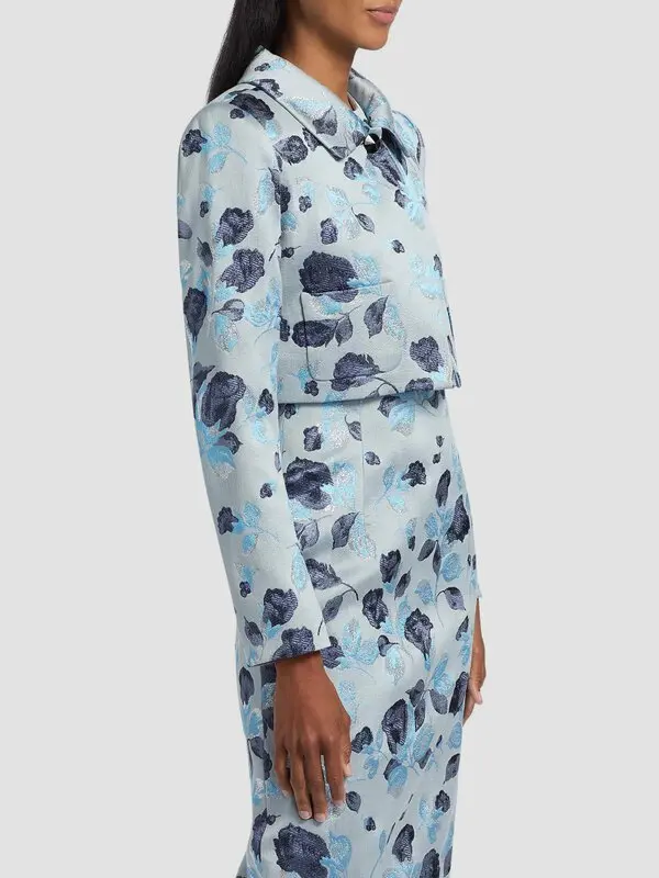 Prabal Gurung Floral Jacquard Bolero Jacket