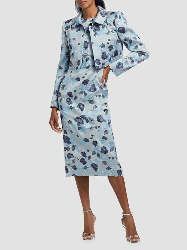 Prabal Gurung Floral Jacquard Bolero Jacket