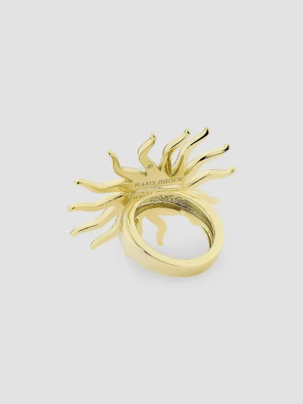 Ramy Brook Serra Goldtone & Cubic Zirconia Sun Ring