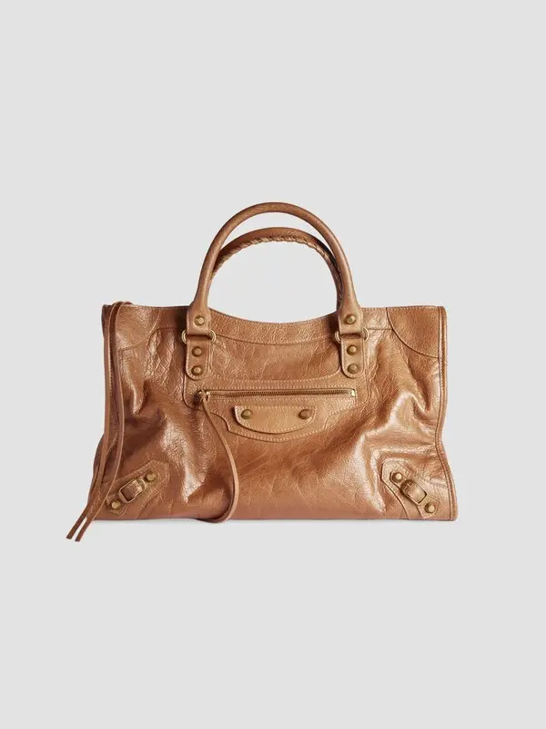Balenciaga Le City Medium Tote Bag - Camel