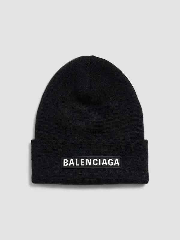 Balenciaga Patch Beanie - Black