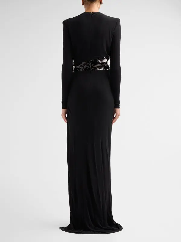 Ramy Brook Samantha Sequin-belt Gown
