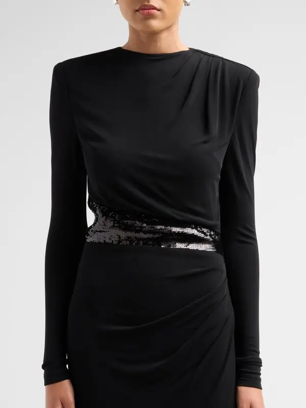 Ramy Brook Samantha Sequin-belt Gown