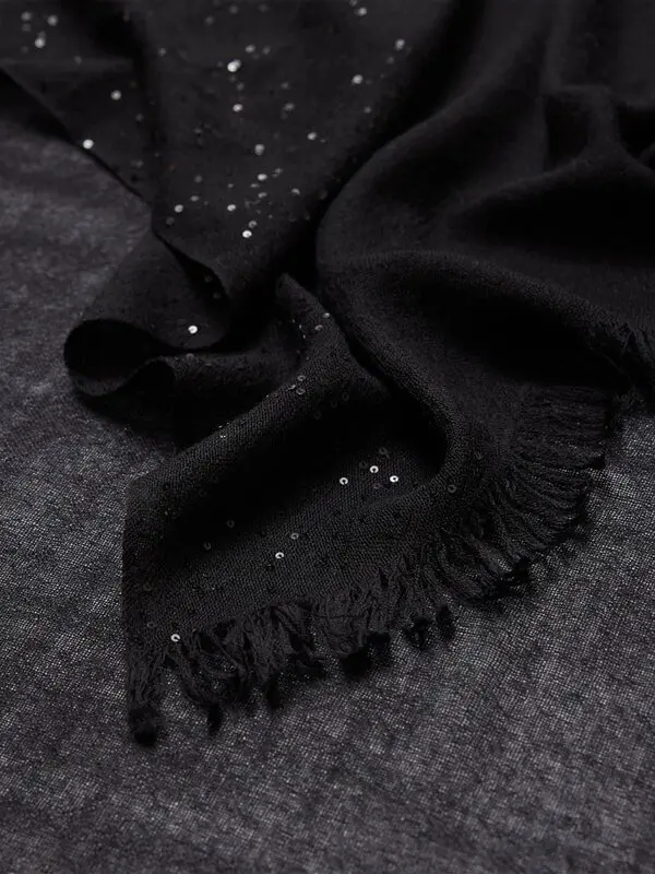 Faliero Sarti New Dalila Sequin Virgin Wool-blend Scarf