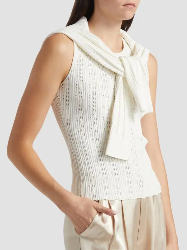 Adam Lippes Pointelle Jacquard Top