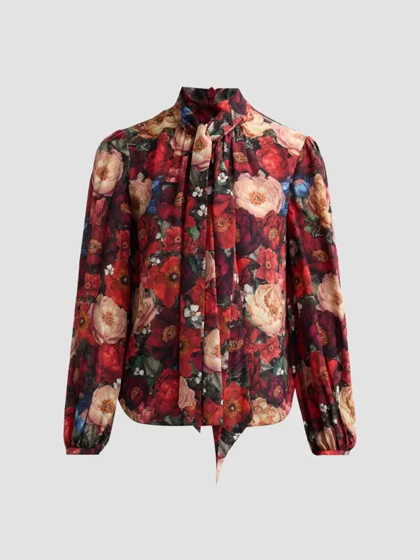 Adam Lippes Joana Floral Silk Top