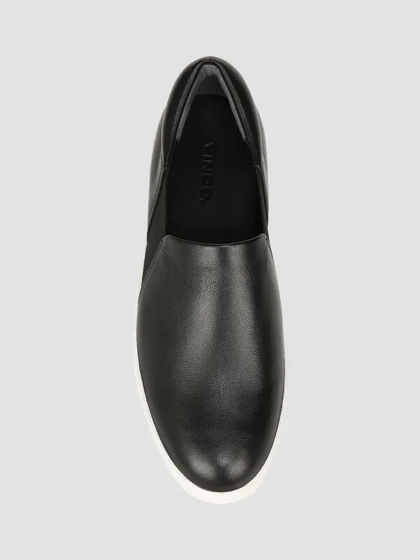 Vince Warren Leather Platform Slip-on Sneakers
