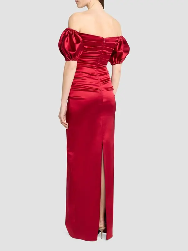 Talbot Runhof Off-the-shoulder Satin Duchesse Gown