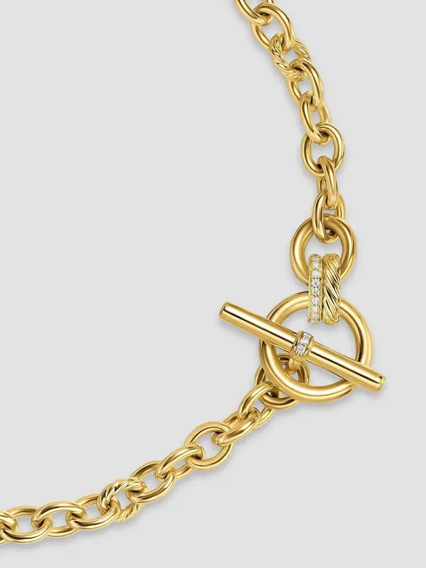 David Yurman Mercer Toggle Chain Necklace In 18k Yellow Gold