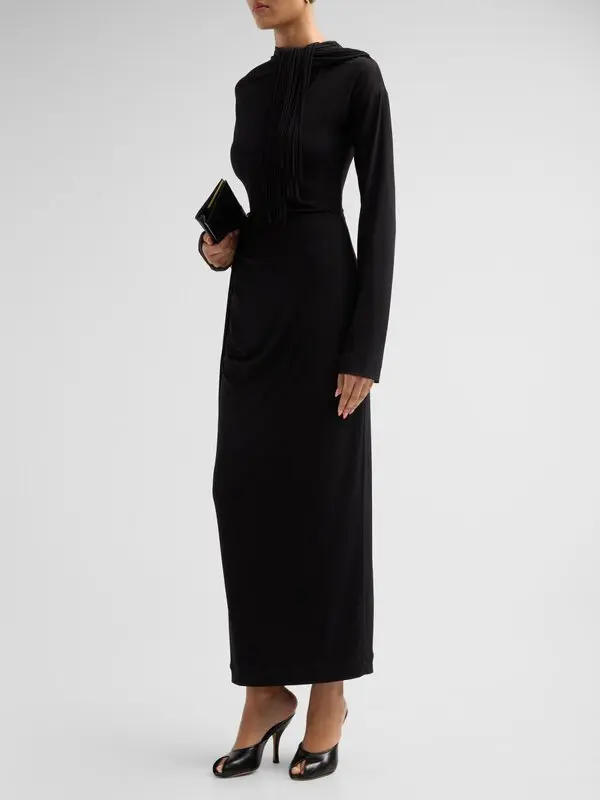 Altuzarra Garland Fringe Draped Maxi Dress