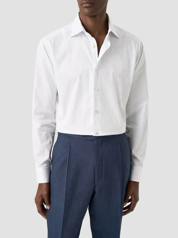 Eton Contemporary-fit Elevated Stripe Cotton Shirt