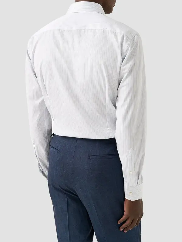 Eton Contemporary-fit Elevated Stripe Cotton Shirt