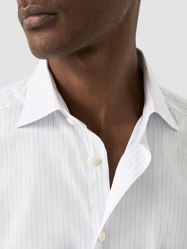 Eton Contemporary-fit Elevated Stripe Cotton Shirt