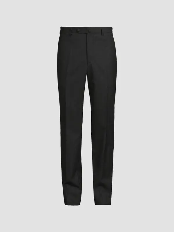 Isaia Basic Extended-tab Wool Trousers - Charcoal