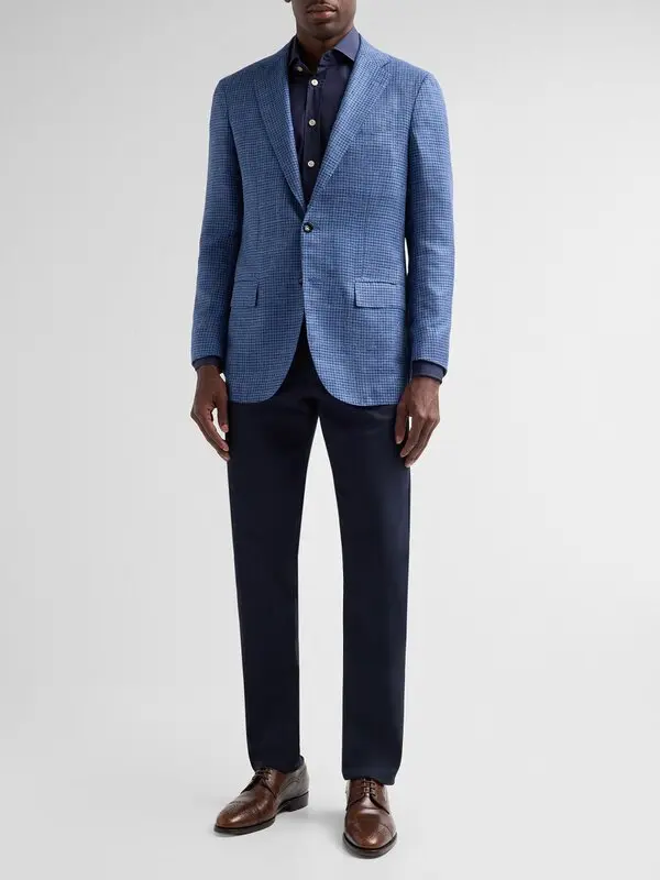 Kiton Cashmere Houndstooth Sport Coat
