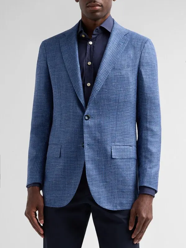 Kiton Cashmere Houndstooth Sport Coat