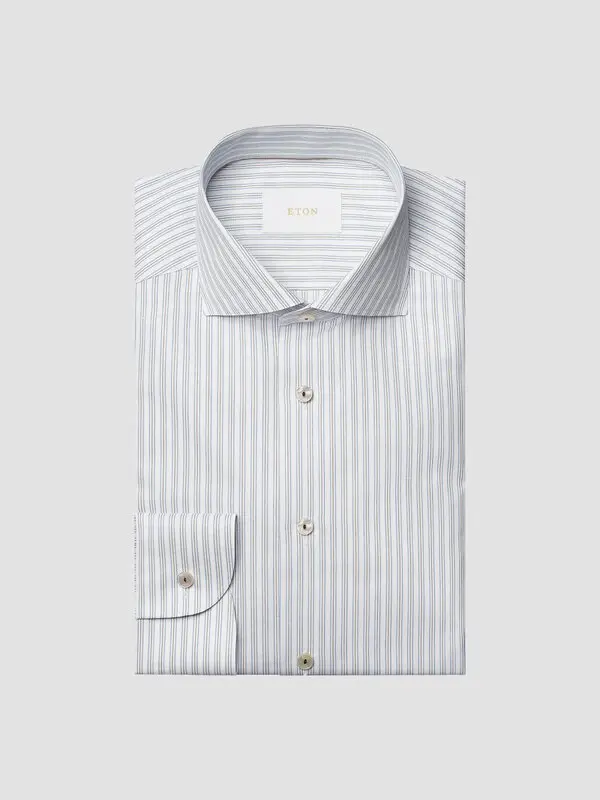 Eton Contemporary-fit Stripe Cotton-linen Shirt