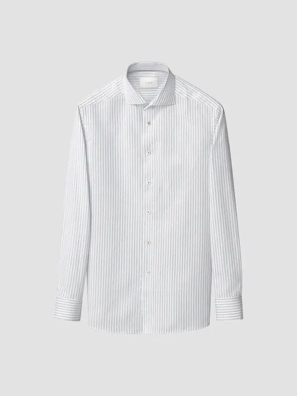 Eton Contemporary-fit Stripe Cotton-linen Shirt