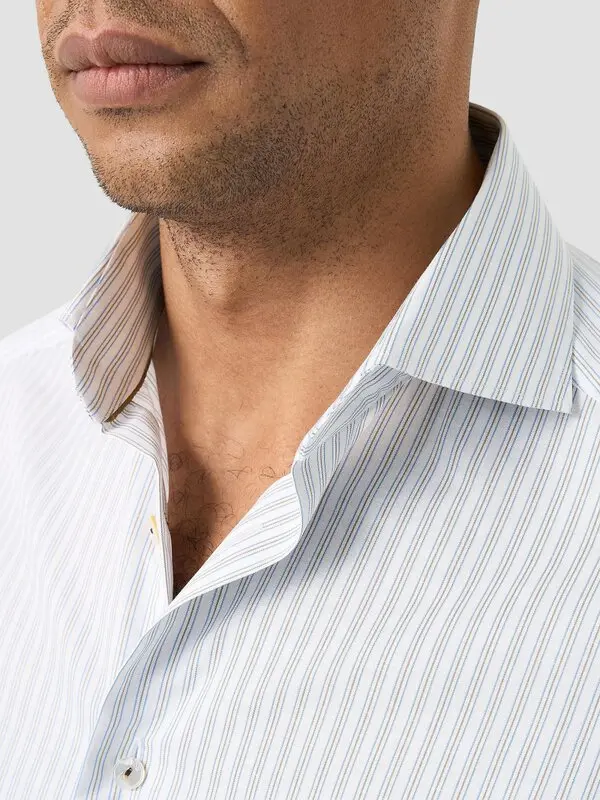 Eton Contemporary-fit Stripe Cotton-linen Shirt