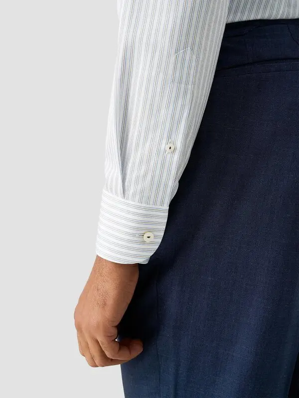 Eton Contemporary-fit Stripe Cotton-linen Shirt