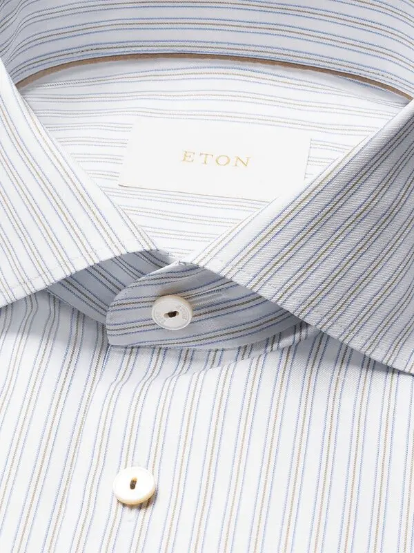 Eton Contemporary-fit Stripe Cotton-linen Shirt