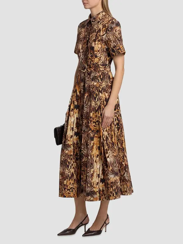 Adam Lippes Leighton Printed Poplin Shirtdress