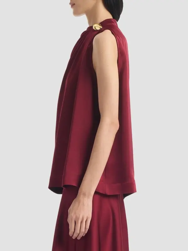 Altuzarra Alden Satin Drape Top