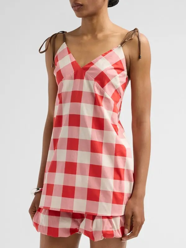 SEROYA Shantie Plaid Mini Dress