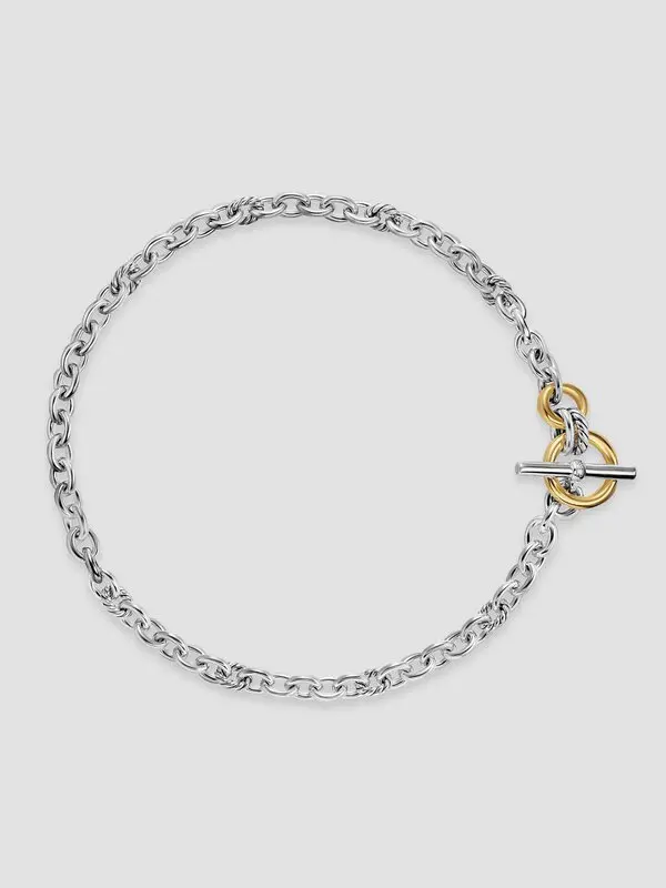 David Yurman Dy Mercer Toggle Chain Necklace In Sterling - Silver