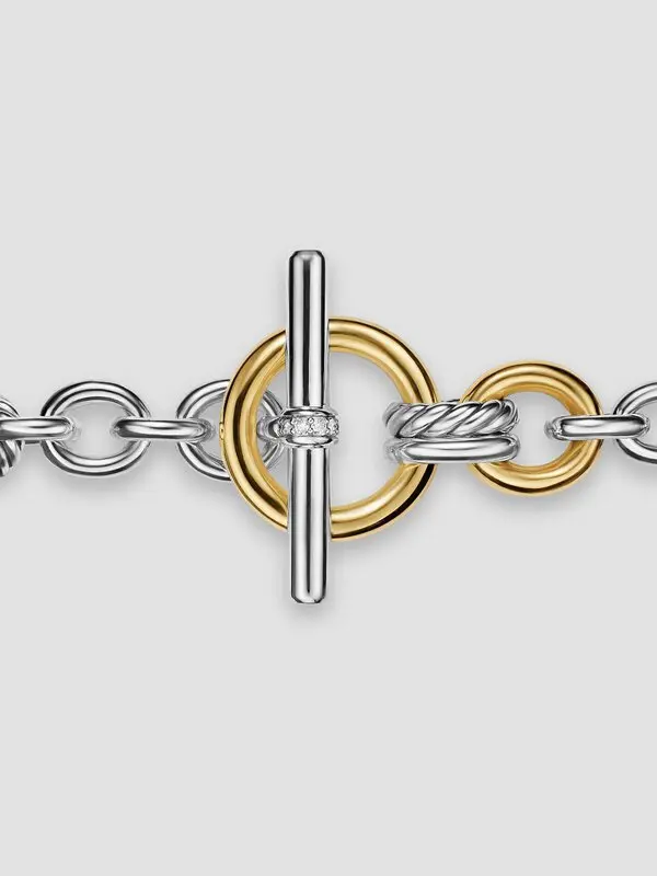 David Yurman Dy Mercer Toggle Chain Necklace In Sterling