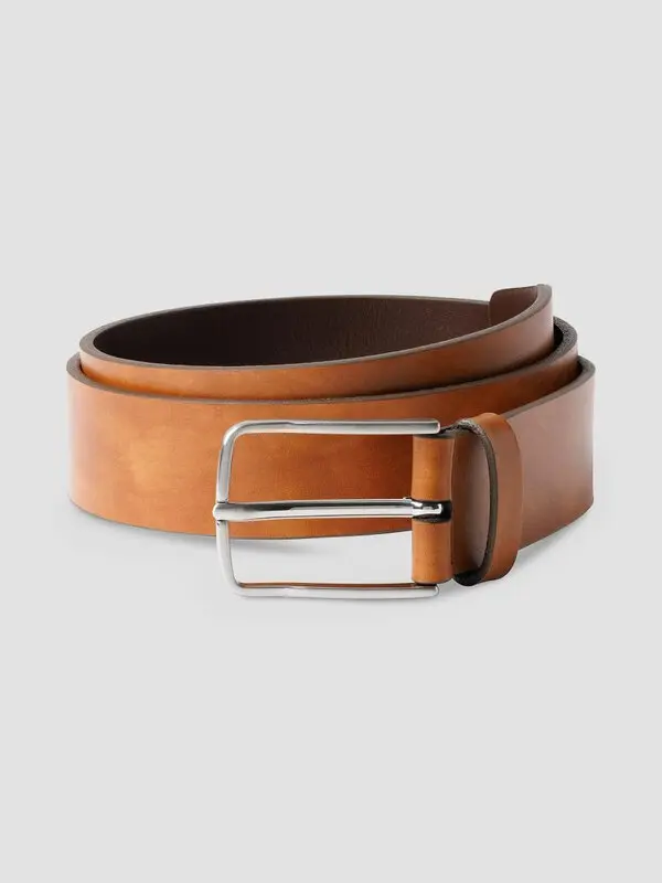 Allen Edmonds Broadway Ave Leather Belt - Brown