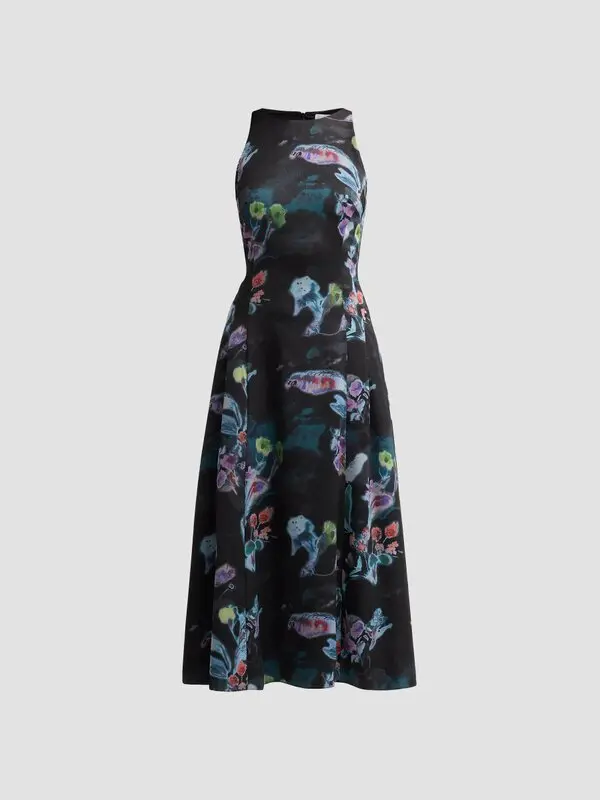 Prabal Gurung Floral Twill Midi-dress