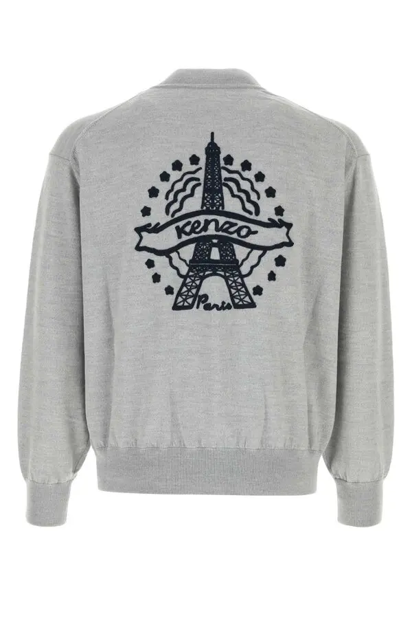 Kenzo Grey Wool Cardigan