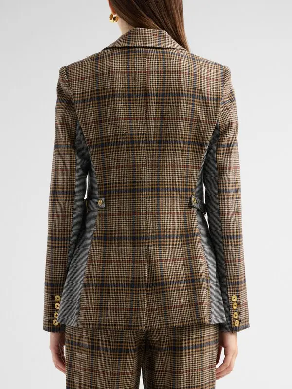 Ramy Brook Bianca Combo Plaid Blazer
