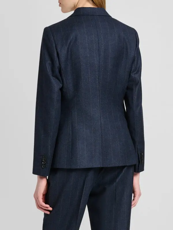 Kiton Pinstriped Wool-cashmere Blazer