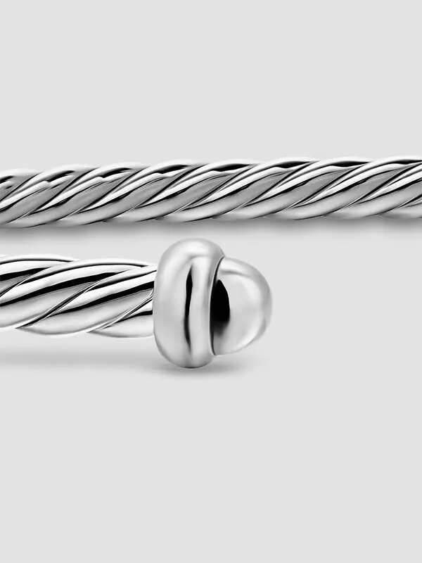 David Yurman Micro Cable Flex Bracelet In Sterling 2.6mm