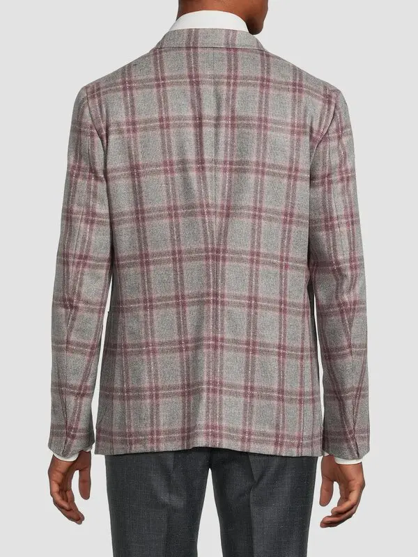 Isaia Windowpane Wool-cashmere Jacket
