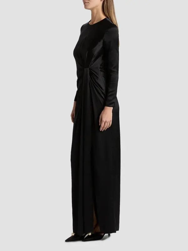 Adam Lippes Salome Draped Silk Charmeuse Gown