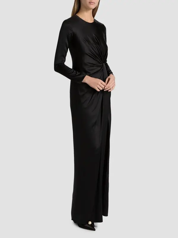 Adam Lippes Salome Draped Silk Charmeuse Gown