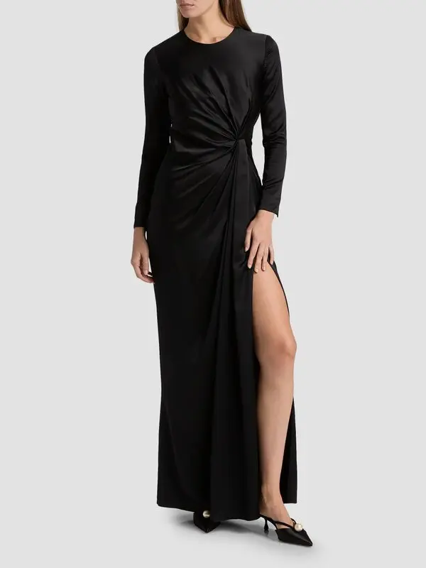 Adam Lippes Salome Draped Silk Charmeuse Gown
