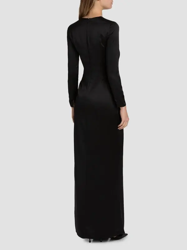 Adam Lippes Salome Draped Silk Charmeuse Gown