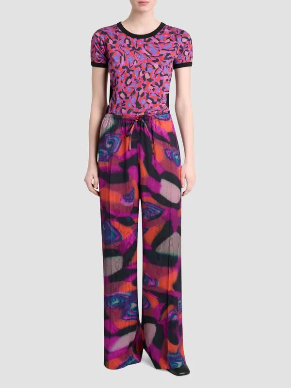Dries Van Noten Puvis Printed Wrinkle Pants