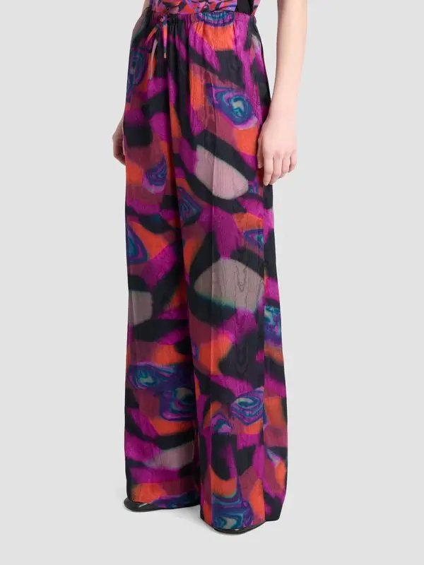 Dries Van Noten Puvis Printed Wrinkle Pants