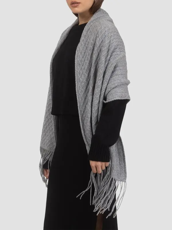 Gorski Select Knit Cashmere Shawl - Gray