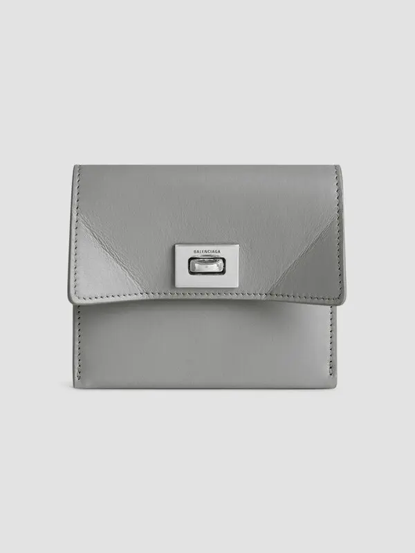 Balenciaga Rodeo Card Holder With Flap - Cloud Grey