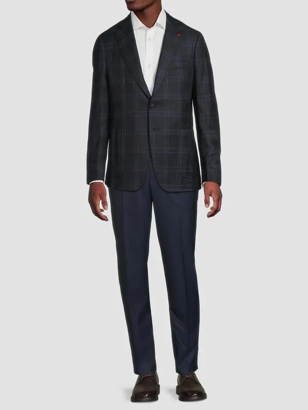 Isaia Delain Plaid Wool Jacket