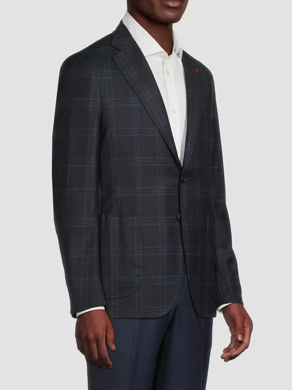 Isaia Delain Plaid Wool Jacket